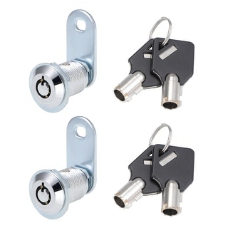 Tubular Cam Lock 25mm Cylinder Length Chrome Finish Keyed Alike 2Pcs ...