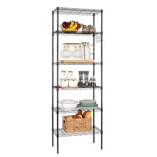 6 Tier Metal Storage Rack with Wheels - Bed Bath & Beyond - 39593856
