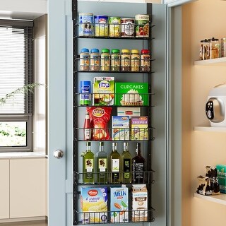 6-Tier Over the Door Spice Rack, Metal Over the Door Organizer, Kitchen ...
