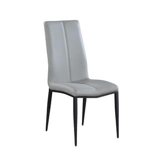 Somette Lex Gray Side Chair with Double Stitched Back, Set of 4 - Bed ...