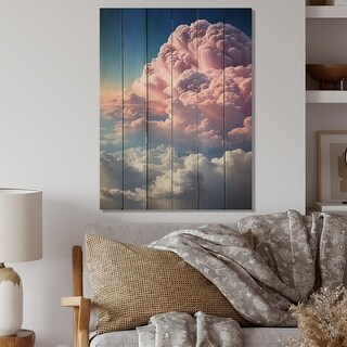 Designart "Pink Blue Sky Celestial Beauty Muted I" Landscape & Nature ...