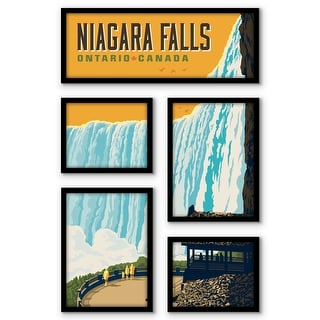Americanflat Niagara Falls Canada 5 Piece Grid Wall Art Room Decor Set ...