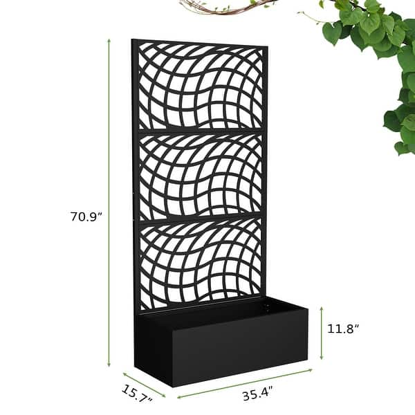 Different patterns Iron Planting Box Climbing Frame with Privacy Screen ...