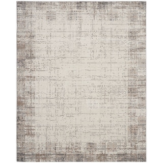 Nourison Elation Abstract Modern Ivory Grey Area Rug - On Sale - Bed ...