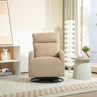 Fabric Upholstered Swivel Rocking Chair with Modern Style One Left Bag ...