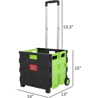 Portable Rolling Crate Handcart Shopping Trolley Collapsible Tool Box ...