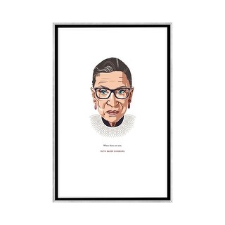 iCanvas "RBG When There Are Nine Illustration" by Holly Van Wyck Framed ...