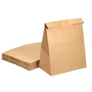 Paper Bags Brown Paper Grocery Bag 10lb 9.84x12.99x5.51-in 90g, Pack of ...