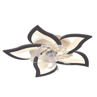 27.2 in. Indoor Flower-Shaped Lighting Ceiling Fan with 6 Speed and 3 ...