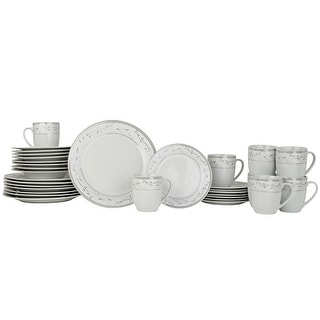 Fitz and Floyd Platinum Vine 32-Piece Dinnerware Set, Service for 8 ...