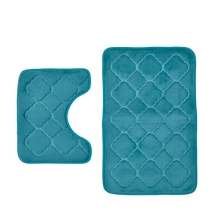 Flannel Rectangular Quick Drying Bathmat and Contour Toilet Mat Gifts ...