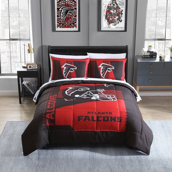 Atlanta Falcons NFL Licensed "Status" Bed In A Bag Comforter & Sheet ...