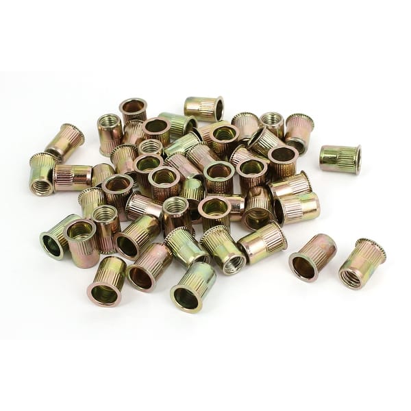 M8 Thread 16mm Long Rivet Nut Insert Nutsert 50pcs - Bronze Tone - Bed ...