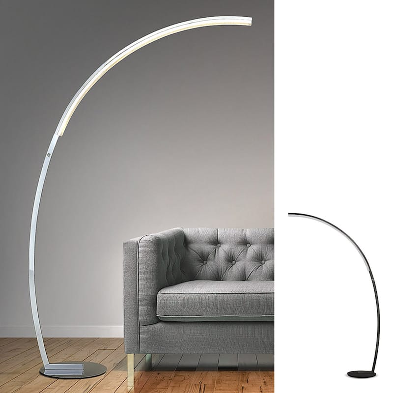 Strick & Bolton Zouma Chrome Dimmable LED Arc Floor Lamp - On Sale ...
