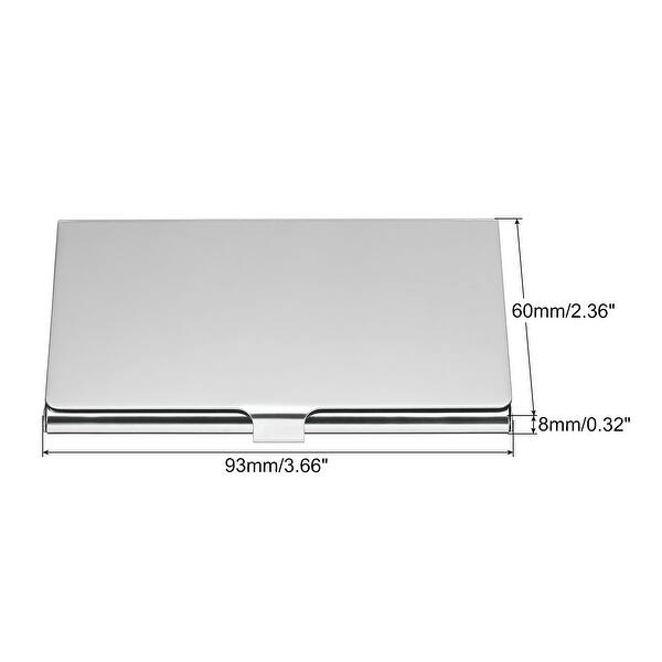 3.6x2.3x0.3 Inch Business Card Holder Reflective Flip Slim Name Cards ...