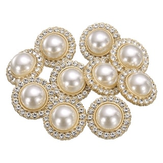 Pearl Gold Metal Sewing Buttons Round Women Coat Buttons Plastic Shank ...