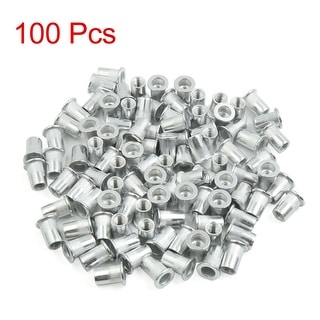 100pcs M8 Thread Aluminum Alloy Flat Head Rivet Nut Insert for Car ...