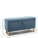 Hall Tree Blue Shoe Storage Bench Boucle Upholstered Storage Ottoman ...