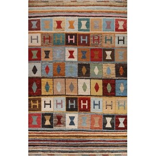 Checked Modern Moroccan Large Area Rug Hand-knotted Wool Carpet - 10'3 ...