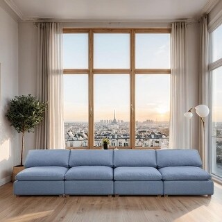 4-Seater Modern Modular Sectional Sofa Set, Self-customization Design ...