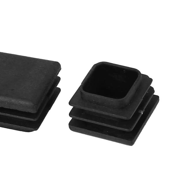 20mm x 20mm Plastic Square End Caps Tubing Tube Inserts Black 30 Pcs ...