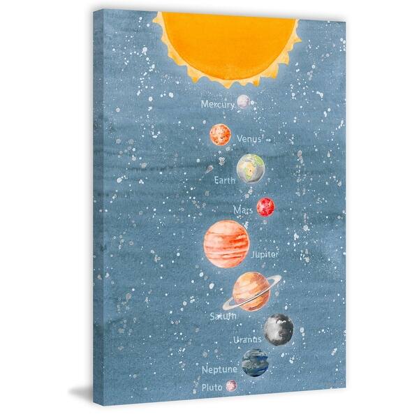 'Solar System Planets' Painting Print on Wrapped Canvas - Bed Bath ...
