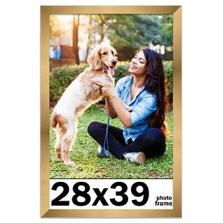 28x39 Frame Gold Bronze Picture Frame - Modern Photo Frame Includes UV ...
