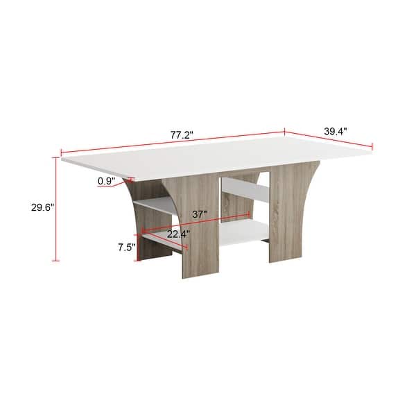 Transformative Dining and Workspace Table - Adjustable 60"-77.2" Width ...