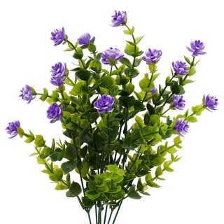 Artificial Flowers for Outdoors, Fake Purple Bouquet for Decoration ...