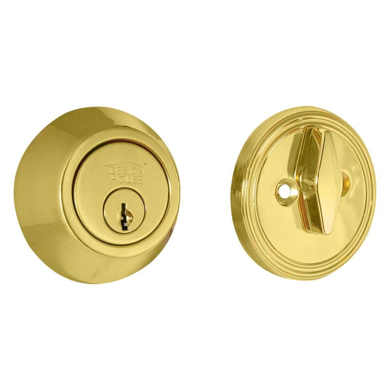 Design House 782763 Single Cylinder 2-Way Round Corner Deadbolt with ...