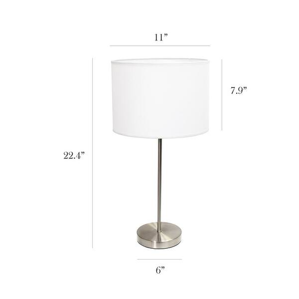Simple Designs Stick Lamp with Fabric Shade - Bed Bath & Beyond - 35738762