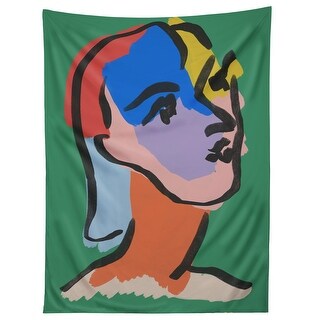 Marin Vaan Zaal Ninette On Green Modern Minim Made To Order Tapestry ...