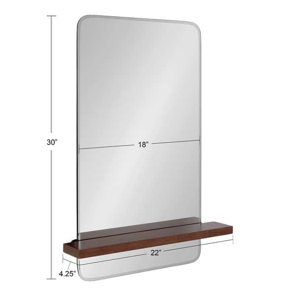 Kate and Laurel Fosset Frameless Mirror with Shelf - Bed Bath & Beyond ...