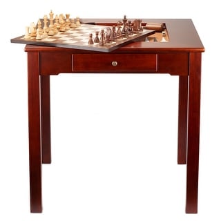 GSE™ Premium Solid Wood Large 4-in-1 Chess Checkers Backgammon and ...