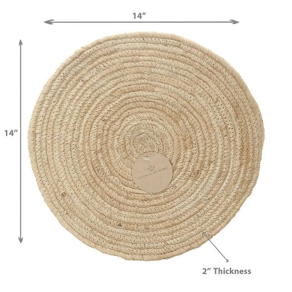Plain Round Rope Jute Braided Placemat 14 X 14 - Set of 12 - Bed Bath ...