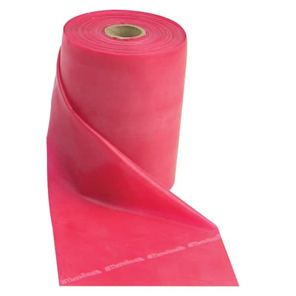 TheraBand® exercise band - latex free - 50 yard roll - Red - medium ...