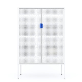 Free Standing Metal Storage Locker Cabinet with Adjustable Shelves ...