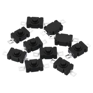 Latching Push Button Switch, 10 Pcs KAN-28 Flat Pin with Hole Switch ...