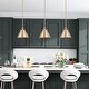 Modern Gold 1-Light Metal Pendant Lights for Dining Room Kitchen Island ...