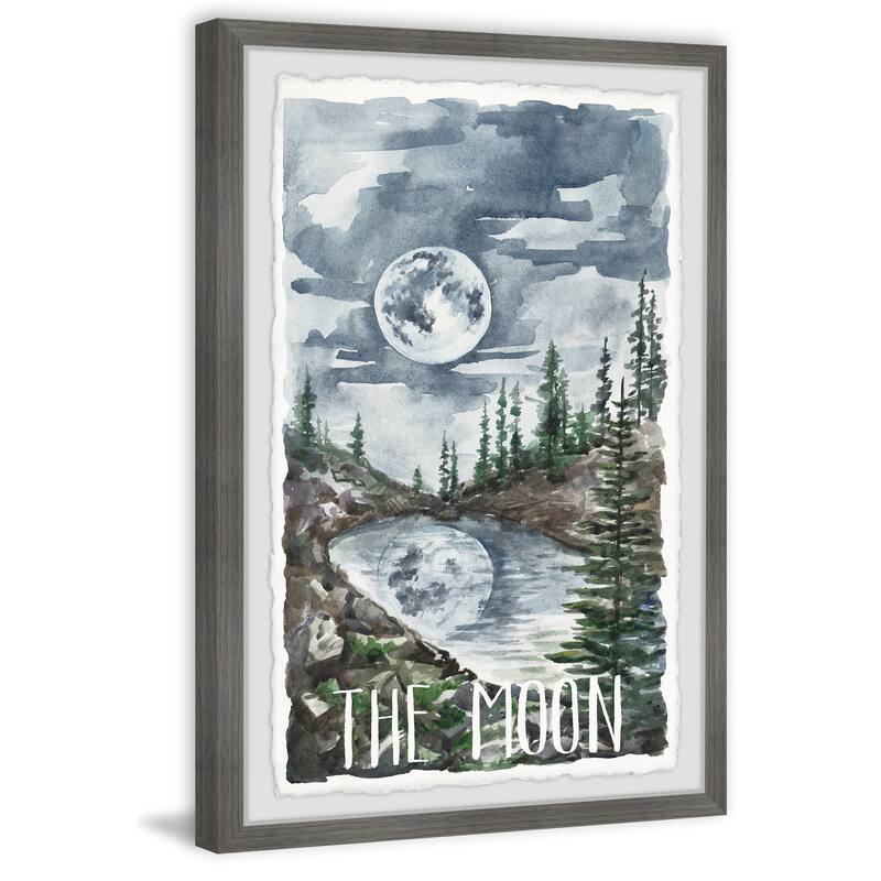 'The Moon Reflection' Framed Painting Print - Overstock - 33148344