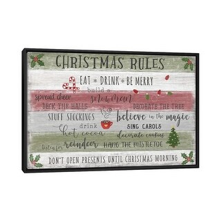 iCanvas "Christmas Rules" by Natalie Carpentieri Framed - Bed Bath ...