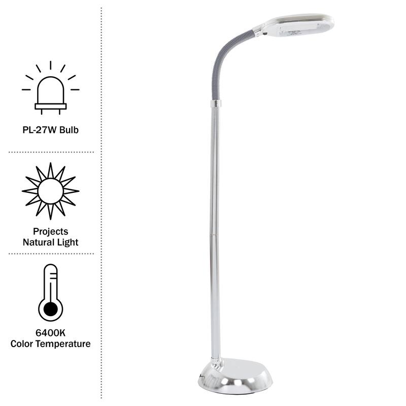 Adjustable Natural Daylight Floor Lamp with Bendable Neck - On Sale ...