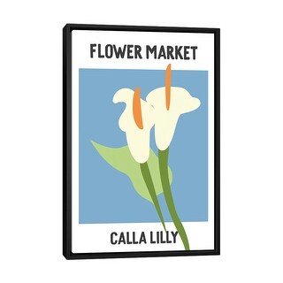 iCanvas "Flower Market Poster Calla Lilly" by Mambo Art Studio Framed ...