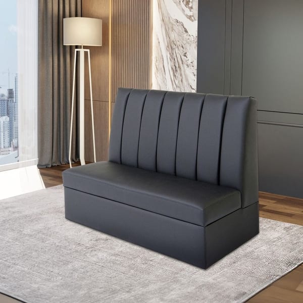 Coast to Coast Sofas Contemporary Seating Booth Faux Leather Solid Wood ...