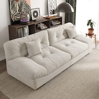 89" Fluffy Cloud Couches Sectional, Modern Minimalist Sofas With Two ...