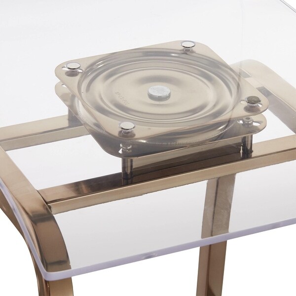 Miles Acrylic Swivel High Back Bar Stools Set of 2 by iNSPIRE Q Bold