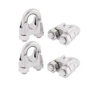 M12 Single Saddle Screwed Wire Rope Cable Clips Clamps 4pcs - Bed Bath ...
