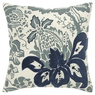 Blue Ivory Flower Pod Down Filled Throw Pillow - Bed Bath & Beyond ...