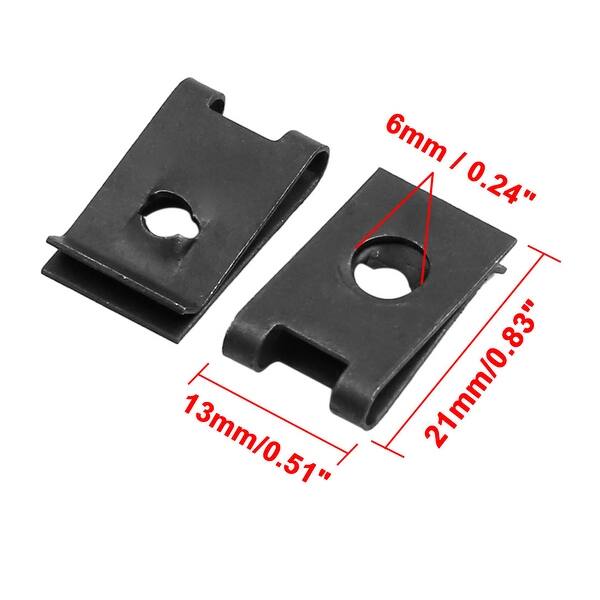 4pcs Spring Metal U-type Clips with Screws Fender Trim Panel Fasteners ...