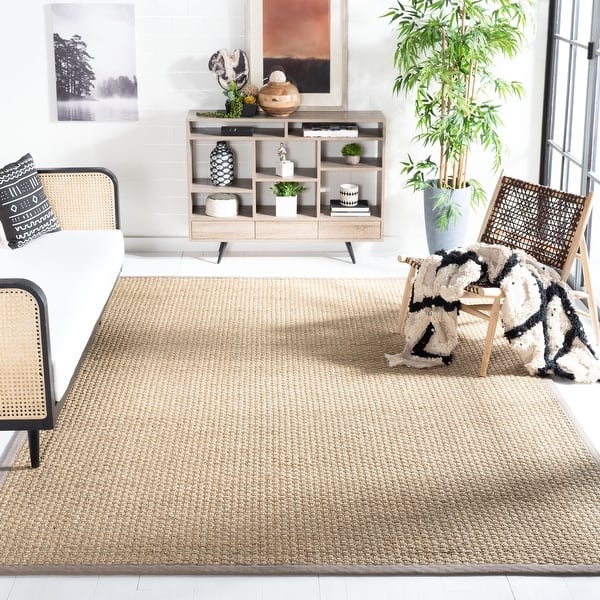 SAFAVIEH Natural Fiber Marina Basketweave Seagrass Rug - Bed Bath ...